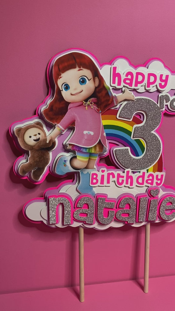 Rainbow Ruby Cake Topper – Bella's Creations XO